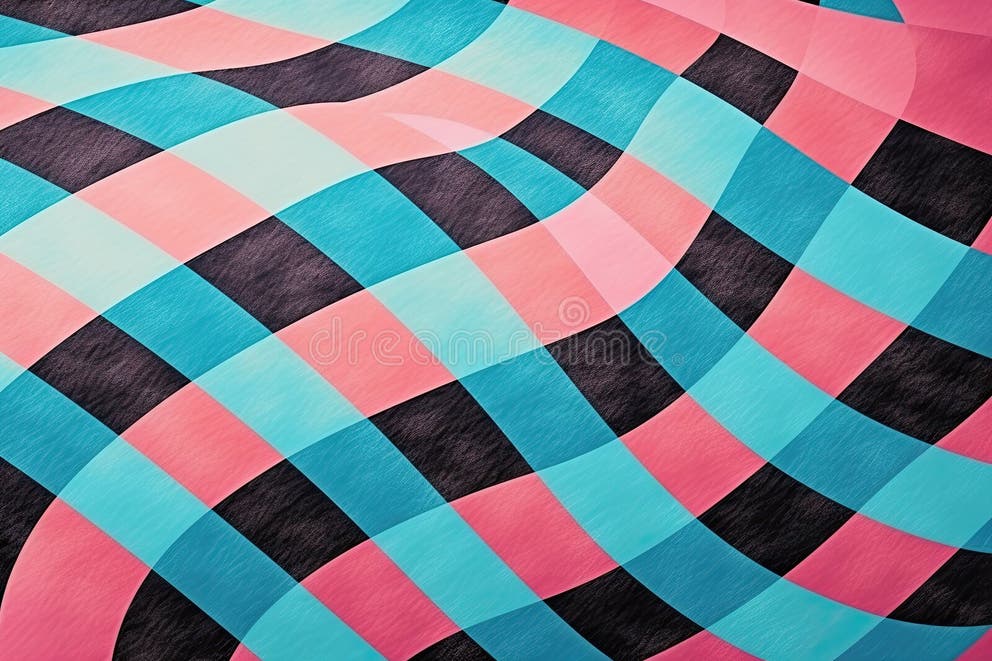 Retro Muted Colors Abstract Checkerboard Pattern Grainy Texture ...