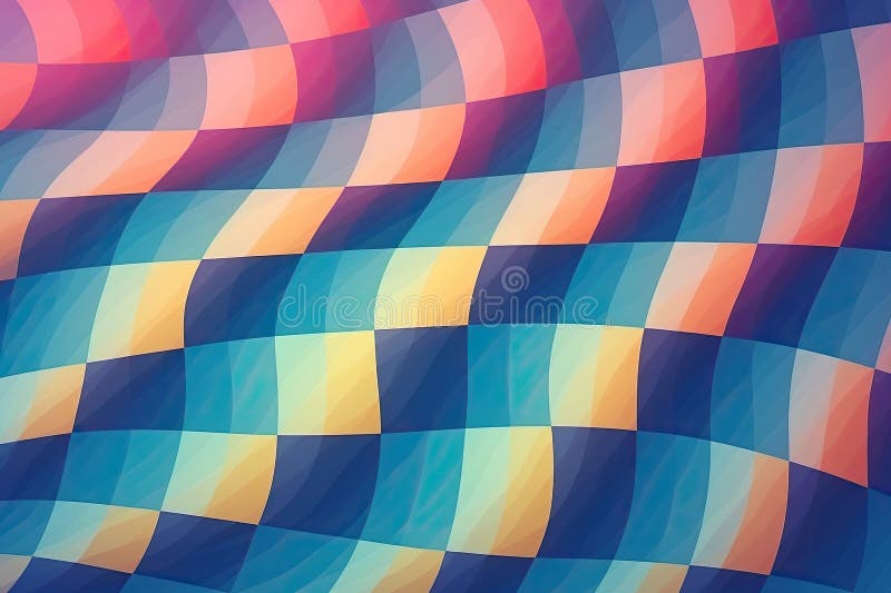Retro Muted Colors Abstract Checkerboard Pattern Grainy Texture ...