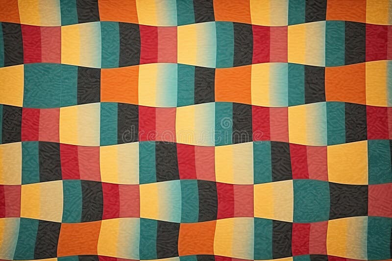 Retro Muted Colors Abstract Checkerboard Pattern Grainy Texture ...