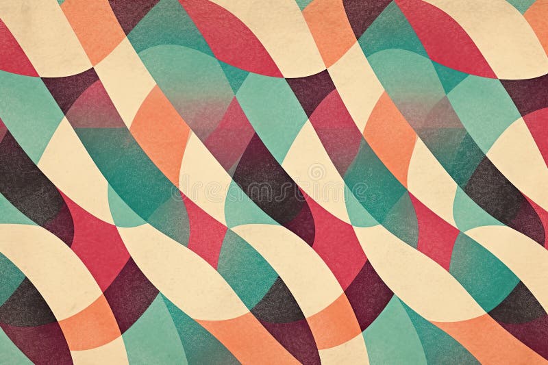 Retro Muted Colors Abstract Checkerboard Pattern Grainy Texture ...