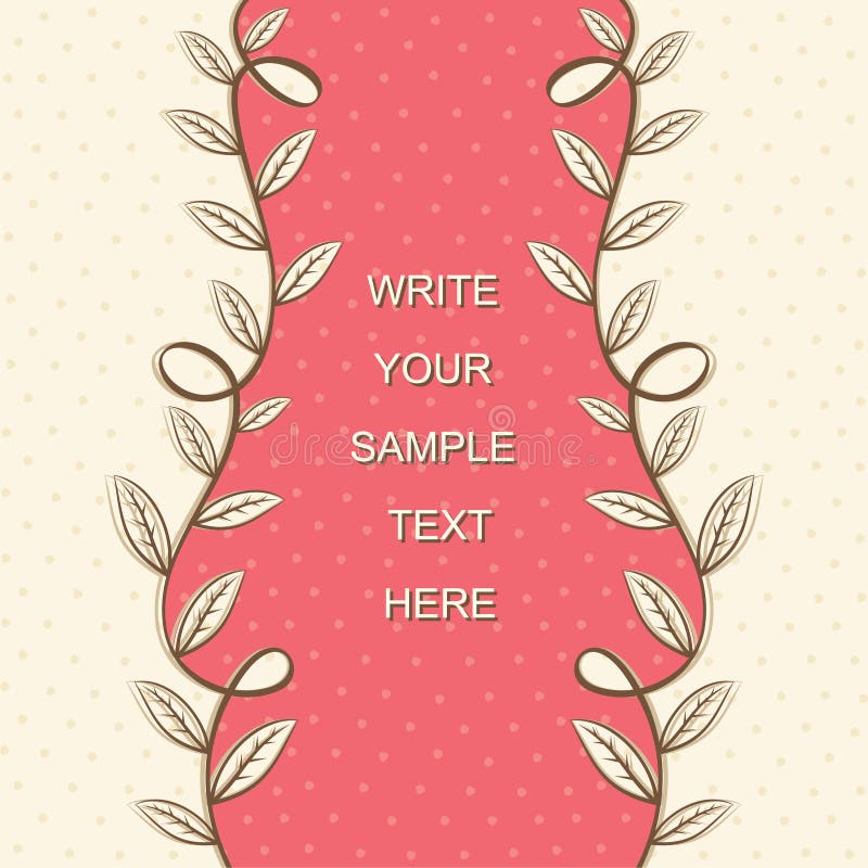 Retro Natural Leaflet or Flyer Design Stock Vector - Illustration of ...