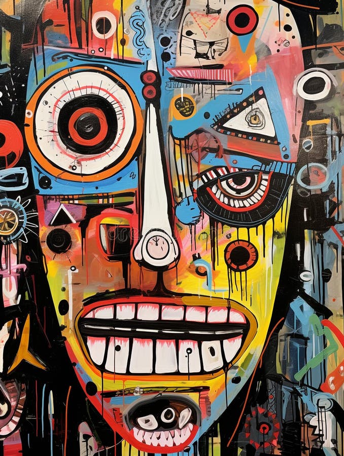 Retro Neo Expressionism Contemporary Art Stock Illustration ...