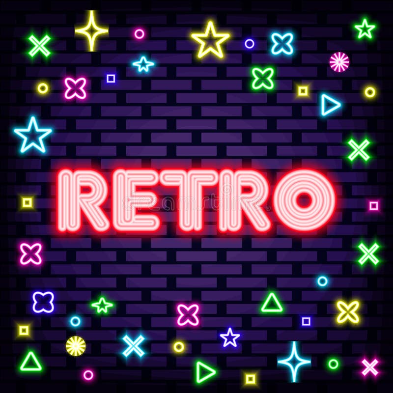 Retro Neon Quote. Neon Script. Announcement Neon Signboard Stock Vector ...