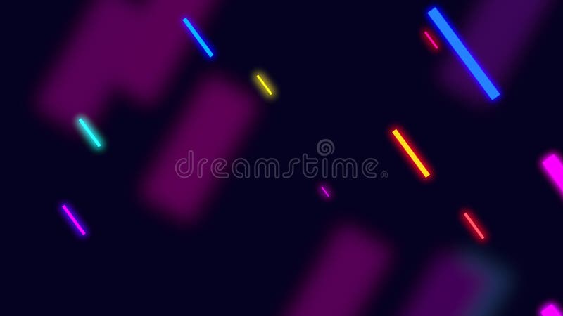Retro Neon Rainbow Lines Pattern and Light Effect Stock Video - Video ...