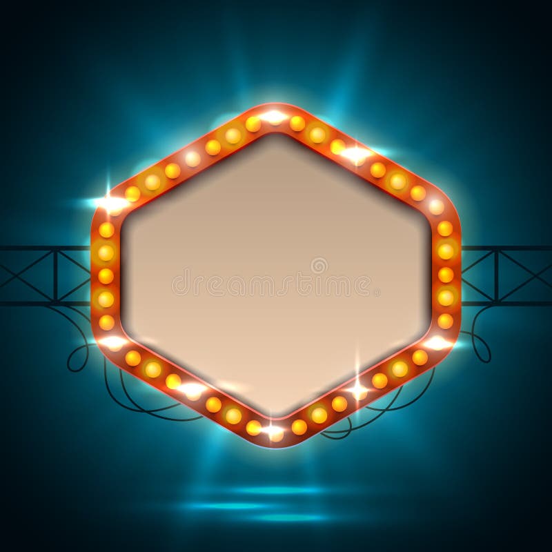 Neon Sign Arrow Right Signboard. Night Sign Board Stock Vector ...