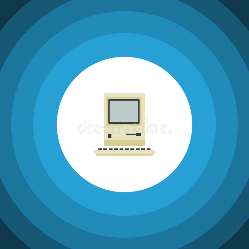 Retro Notebook Flat Icon. Computing Vector Element Can Be Used for Retro, Computer, Computing ...