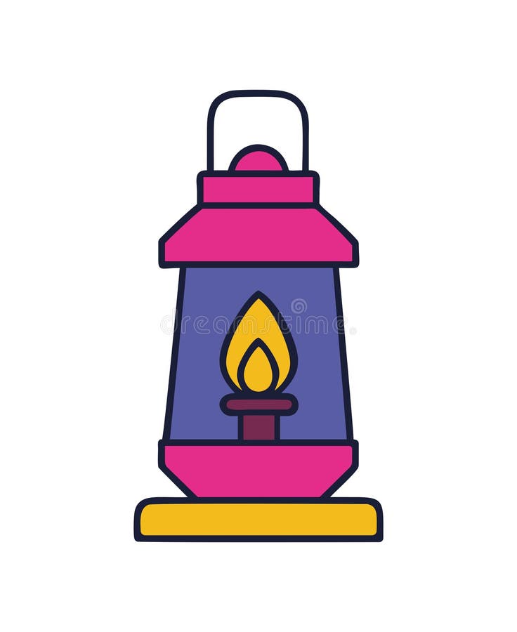 Retro object lantern icon stock illustration. Illustration of isolated ...