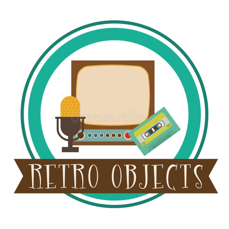 Retro Objects Vintage Design Stock Vector - Illustration of media, icon ...