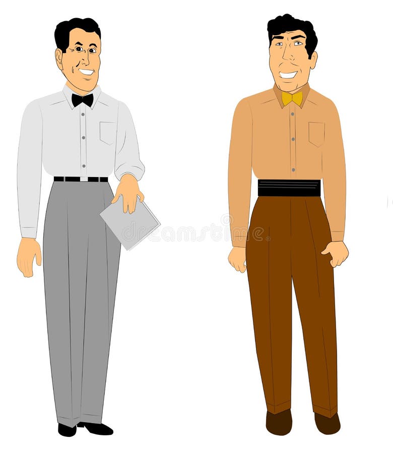 Retro office workers stock illustration. Illustration of office - 43302326