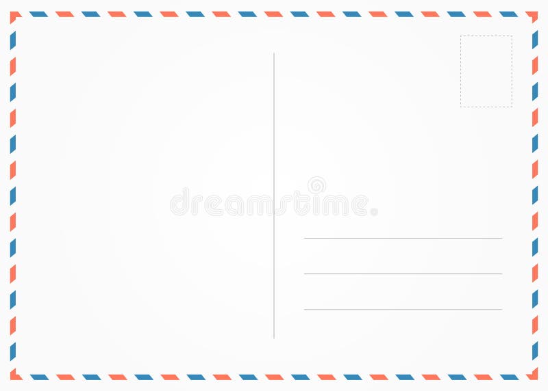 Retro Old Postcard Illustration Stock Vector - Illustration of backside ...