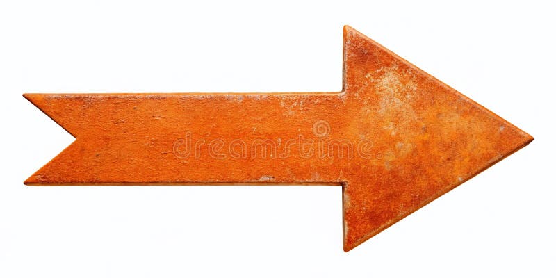 Retro Orange Arrow Pointer Classic Direction Indicator for Vintage ...