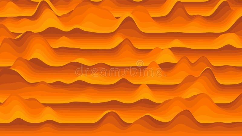 Retro Orange Stripes Distorted Backdrop. Procedural Vintage Ripple ...