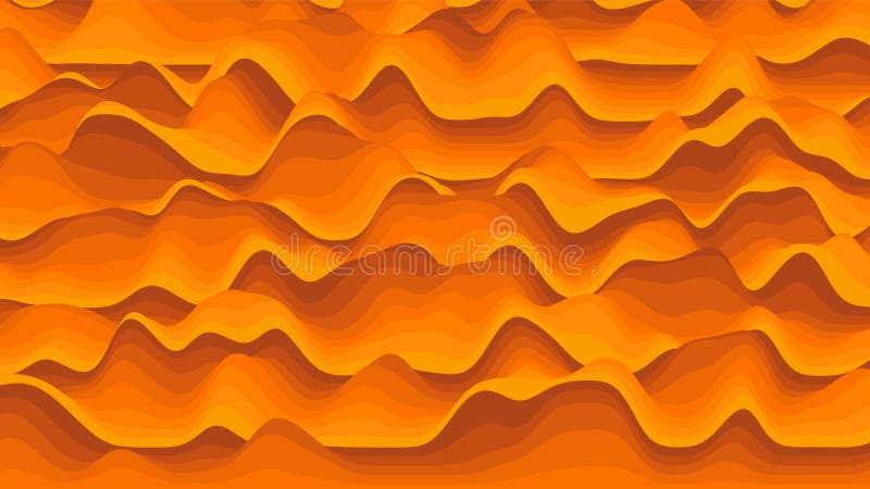 Retro Orange Stripes Distorted Backdrop. Procedural Vintage Ripple ...