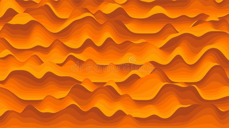 Retro Orange Stripes Distorted Backdrop. Procedural Vintage Ripple ...