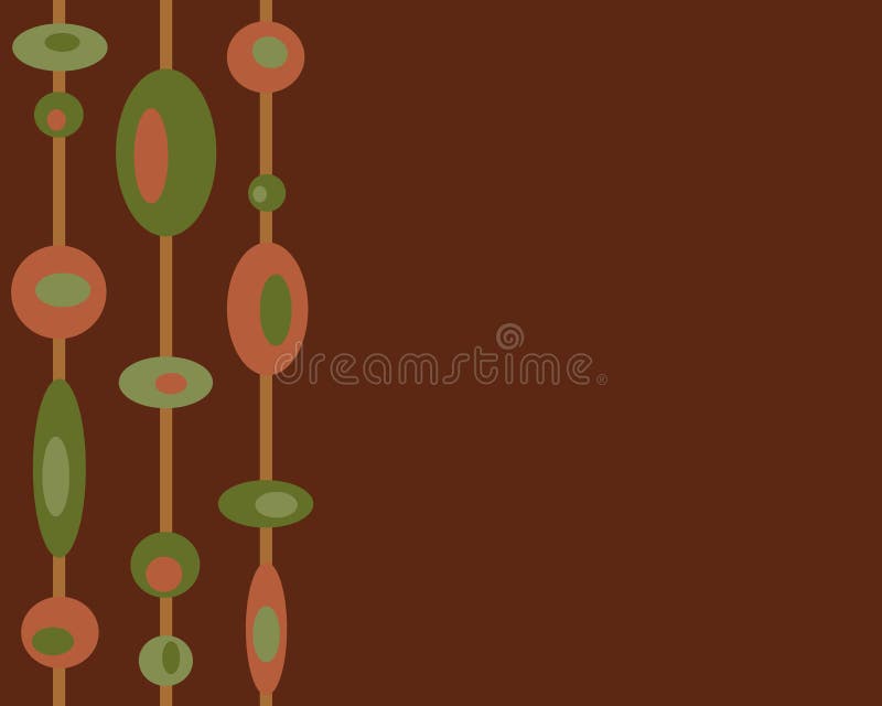 Retro Colorful Teardrops Warped Border Stock Illustration ...