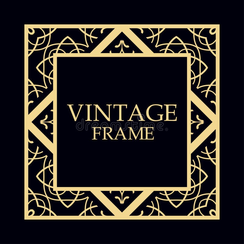 Retro ornamental frame stock vector. Illustration of frame - 116497594