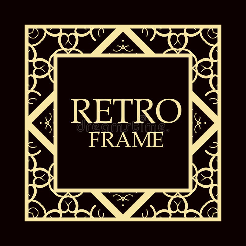 Retro ornamental frame stock vector. Illustration of date - 116497645