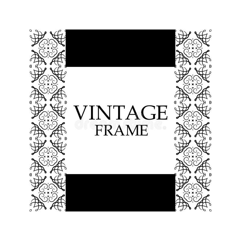 Retro ornamental frame stock vector. Illustration of graphic - 118081931
