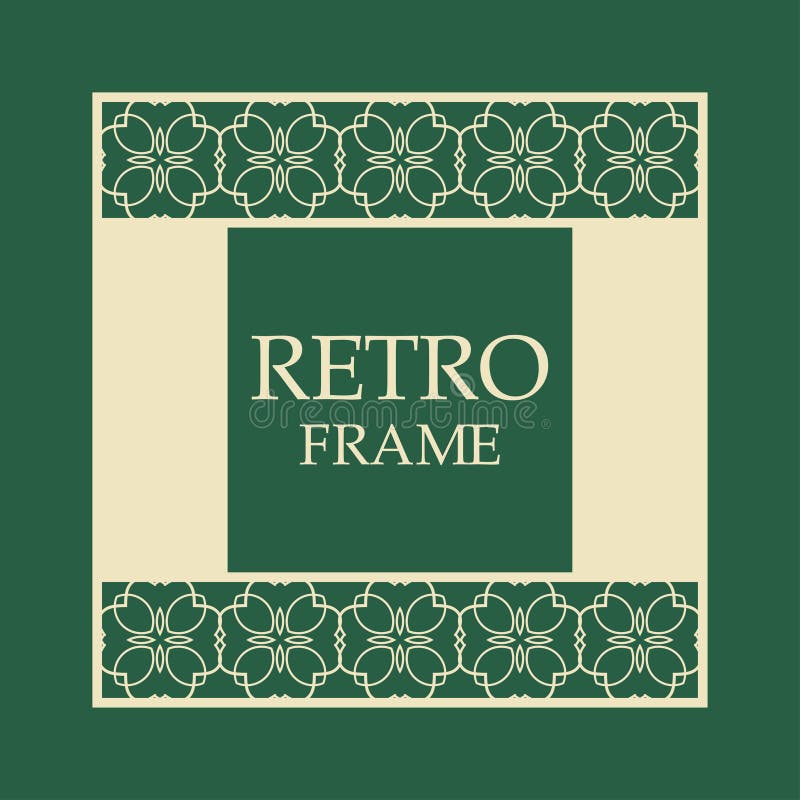 Retro ornamental frame stock vector. Illustration of banner - 118068693