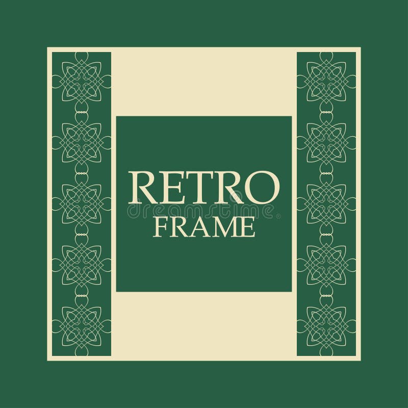 Retro ornamental frame stock vector. Illustration of floral - 118069653