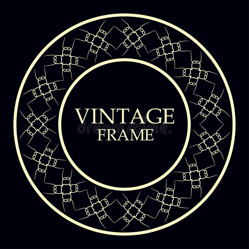 Ornamental Blank Round Frame Monogram Stock Illustrations – 364 ...