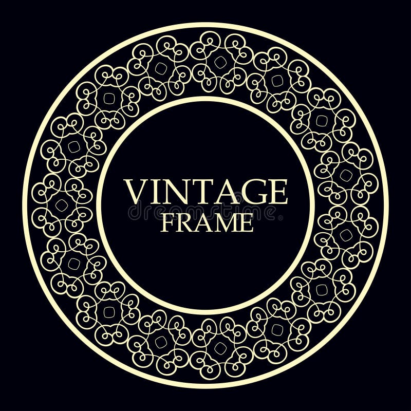 Ornamental round frame stock vector. Illustration of frame - 117532104