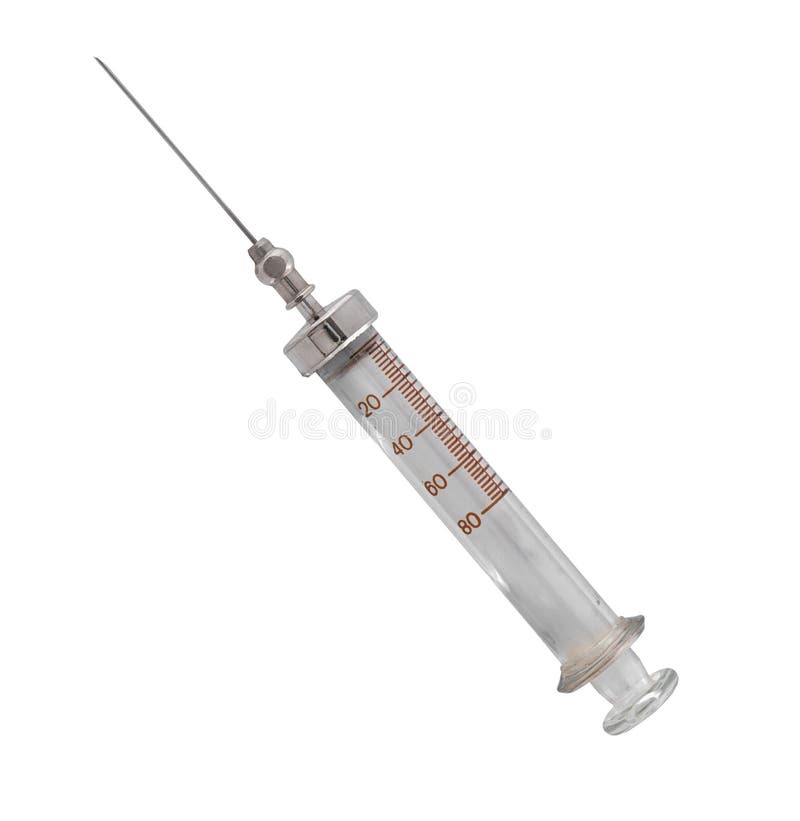 De oude spuit van het Glas stock afbeelding. Image of geneeskunde ...
