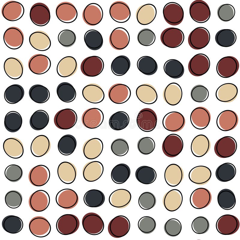 Retro Oval Repeating Pattern Stock Illustration - Illustration of ...