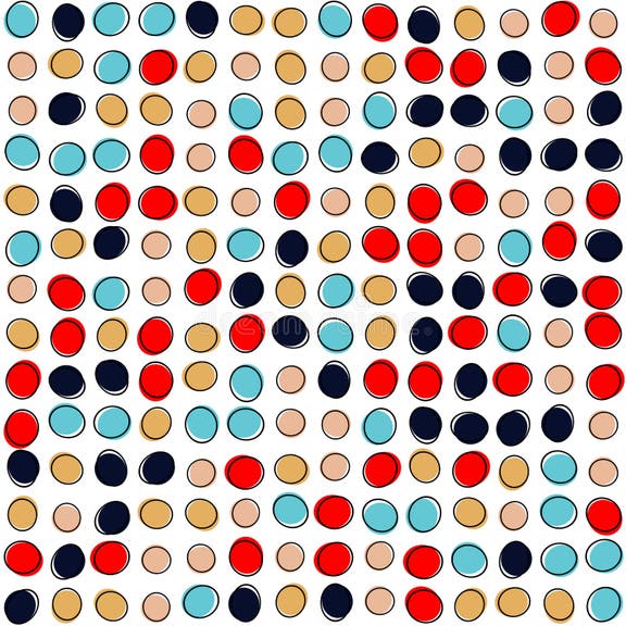 Retro Oval Repeating Pattern Stock Illustration - Illustration of ring ...