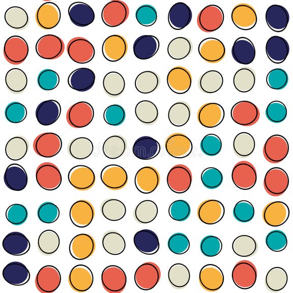 Retro Oval Repeating Pattern Stock Illustration - Illustration of ...
