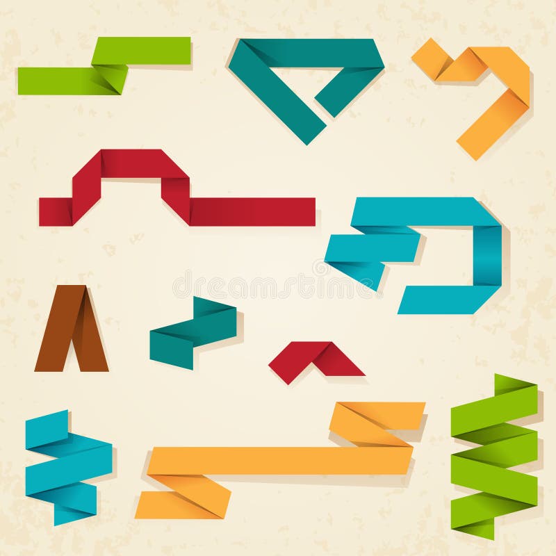 Retro Paper Banners and Ribbons Stock Vector - Illustration of ...