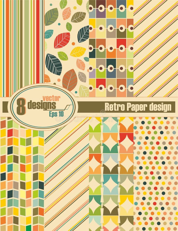 Retro paper design set stock vector. Illustration of layout - 70464010