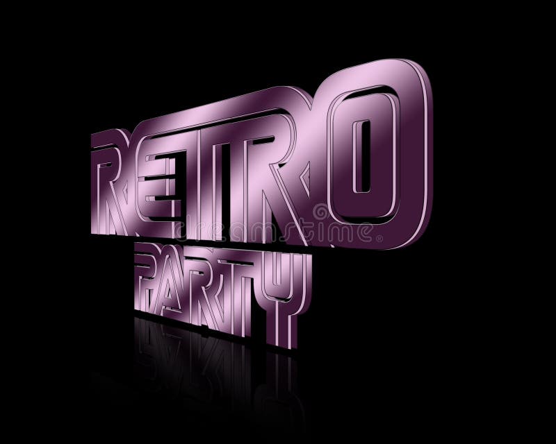 Retro Party stock illustration. Illustration of neon, sign - 7493438