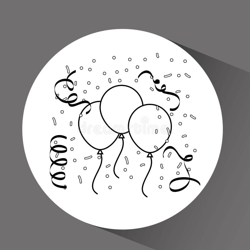 Retro party icon design stock illustration. Illustration of birthday ...