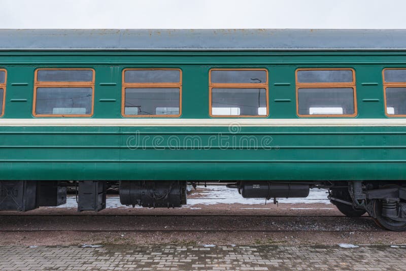 Retro Passenger Train Carriage by the Platform Stock Image - Image of ...
