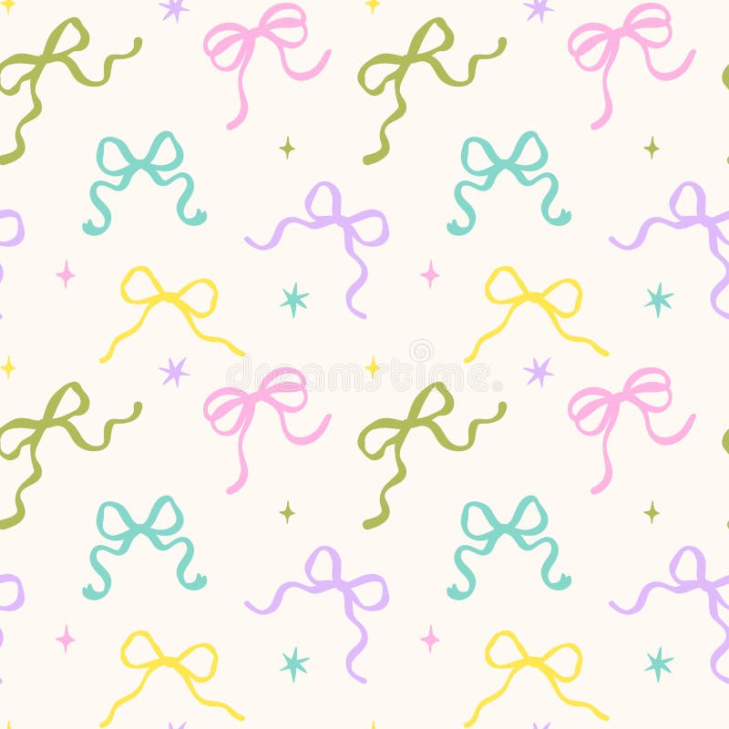 Bows seamless pattern stock vector. Illustration of colorful - 85022627
