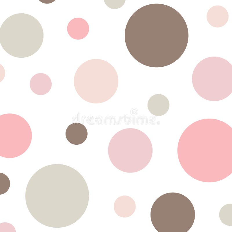Retro Pastel Colour Circles Seamless Pattern, Vector Illustration Stock ...