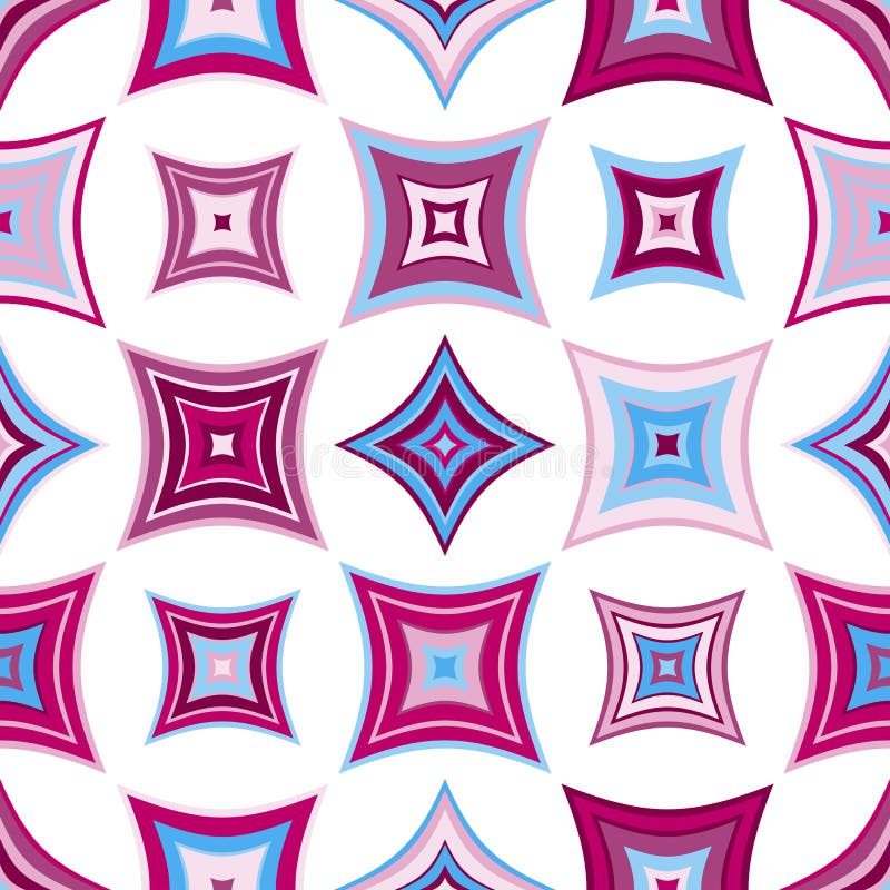 Retro Pastel Seamless Geometric Pink-blue Pattern Stock Vector ...