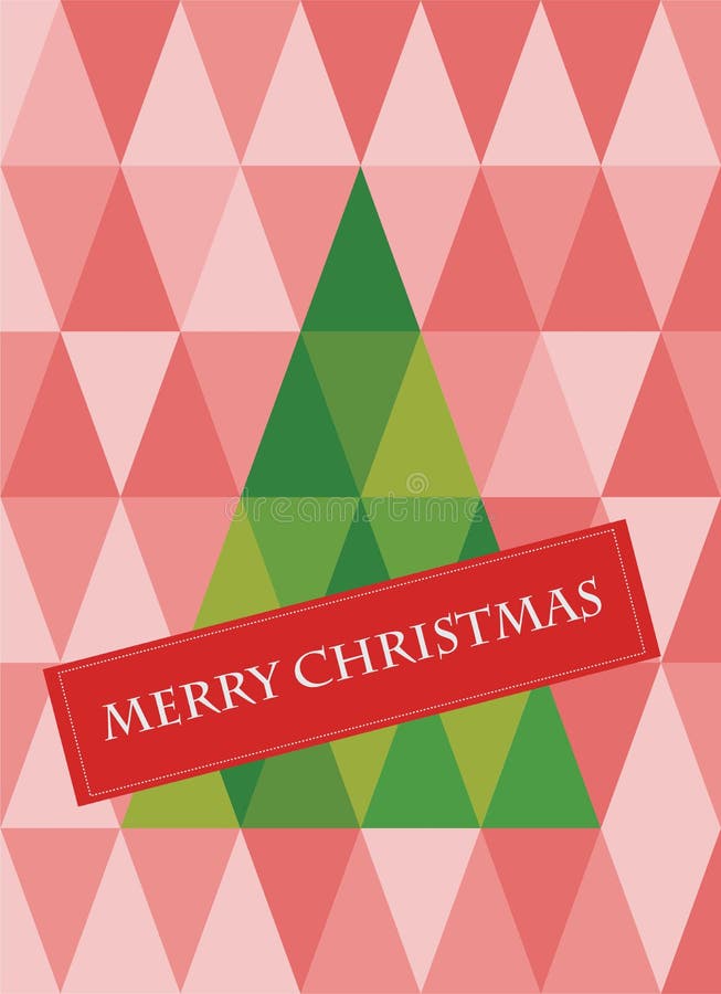 Retro Pattern of Geometric Christmas Trees Stock Illustration ...