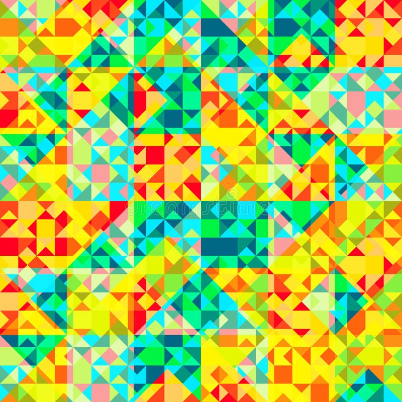 Vector Colorful Pattern of Geometric Shapes Stock Vector - Illustration ...