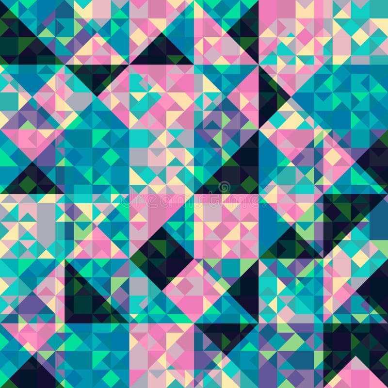 Retro Pattern of Geometric Shapes Stock Vector - Illustration of cover ...