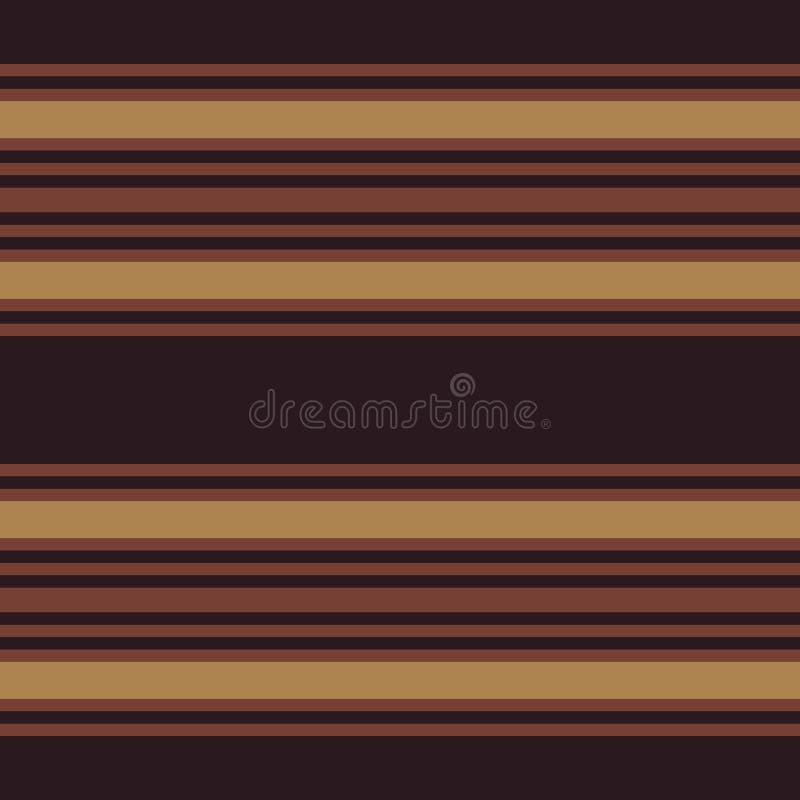 Retro Pattern with Horizontal Brown Stripes Stock Vector - Illustration ...