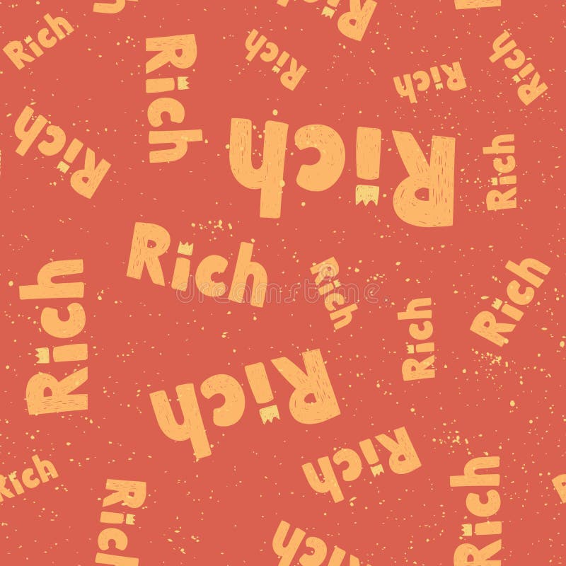 Rich. Retro Pattern for Print Design. Cartoon Vector Illustration ...