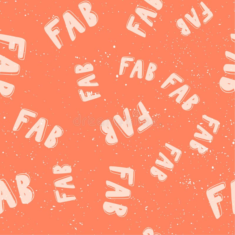 Fab. Retro Pattern for Print Design. Cartoon Vector Illustration ...