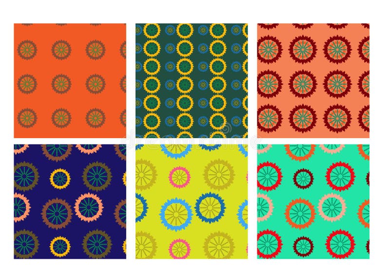 Retro patterns stock vector. Illustration of circle, element - 47961495