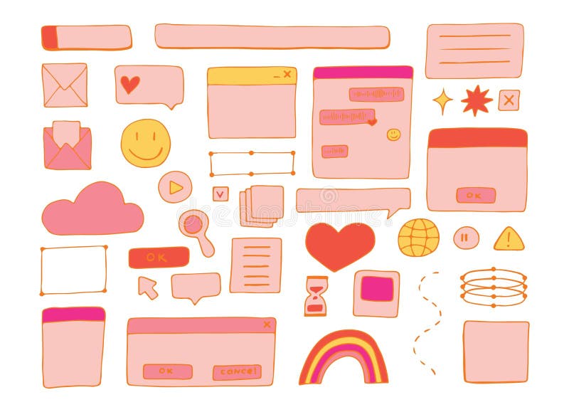 Retro Pc Elements, User Interface, Operating System, Windows, Icons in ...