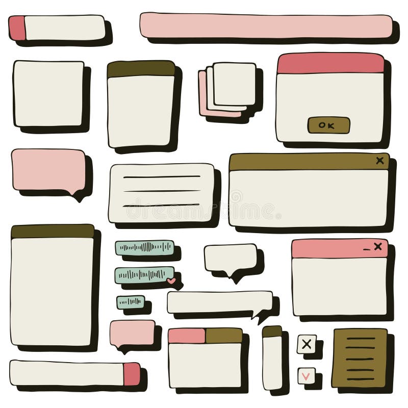 Retro Interface Ui Computer System Stock Illustrations – 717 Retro ...