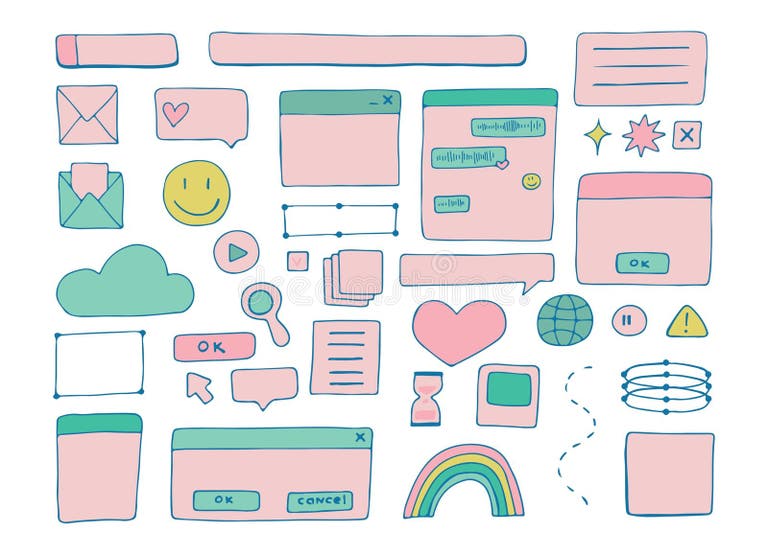 Retro Interface Ui Computer System Stock Illustrations – 735 Retro Interface Ui Computer System ...