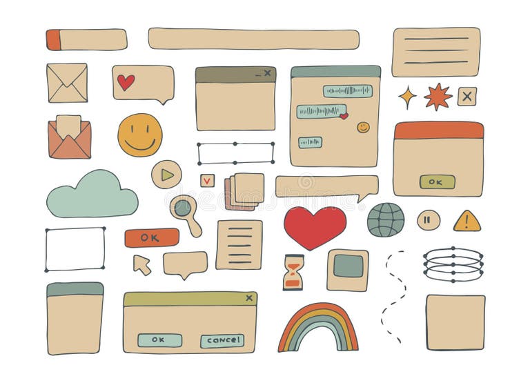 Retro Interface Ui Computer System Stock Illustrations – 514 Retro Interface Ui Computer System ...