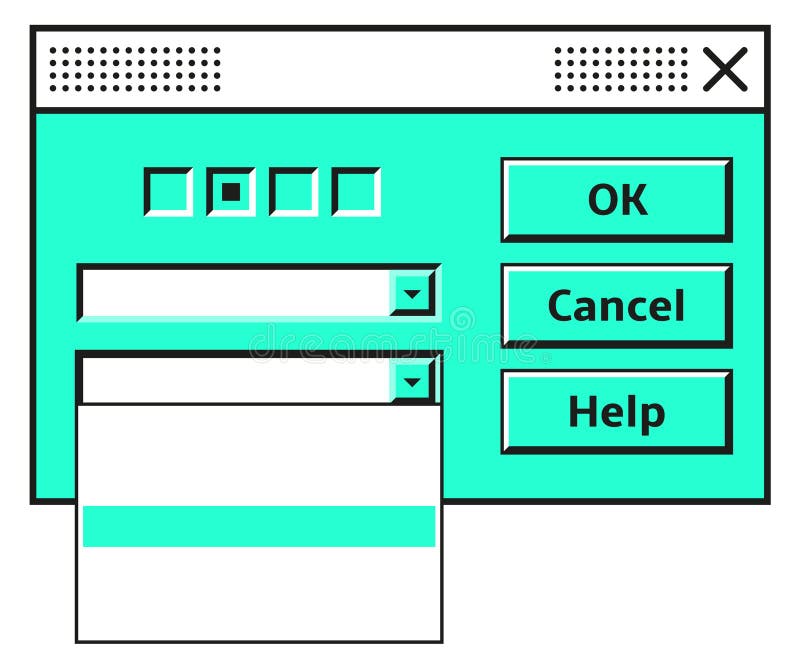 Retro Pc Message Window. Vintage Interface Element Stock Image ...